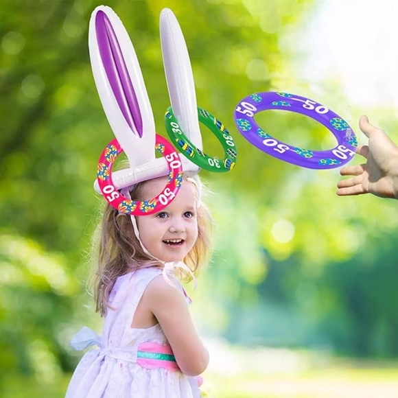 Toys | Easter Inflatable Bunny Ring Toss Games Ring Toss Game | Poshmark